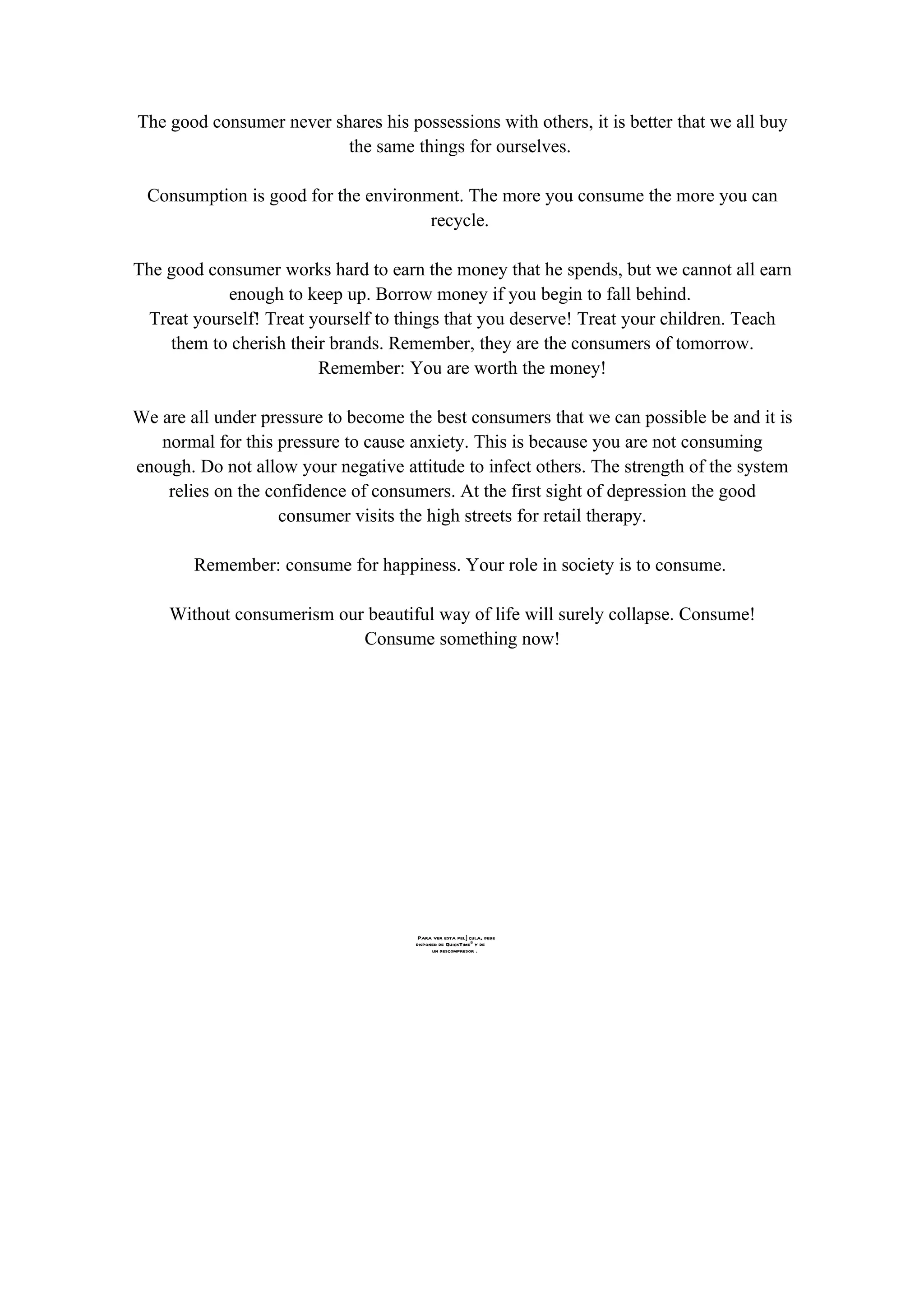 The good consumer | DOC