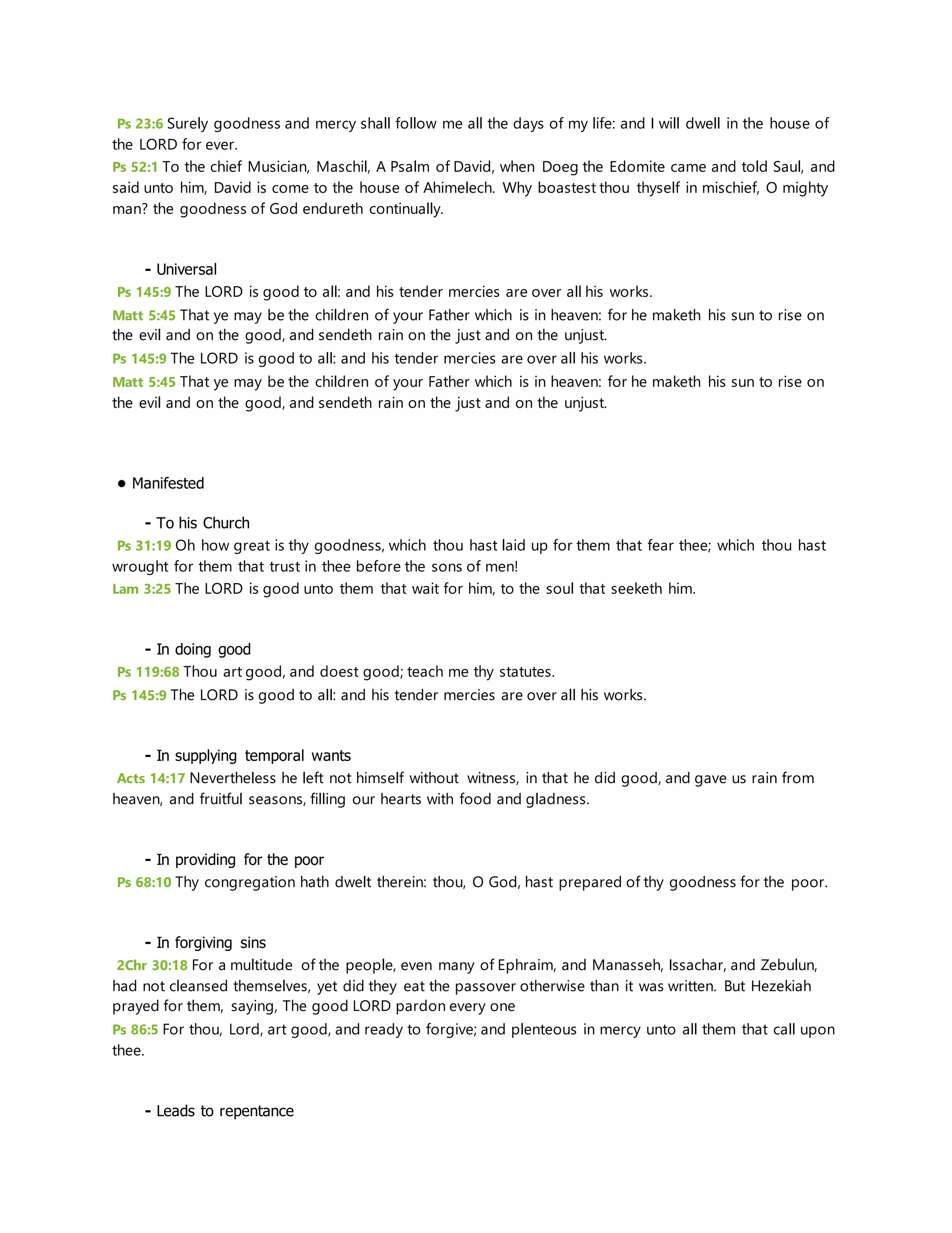 The goodness of God | DOCX