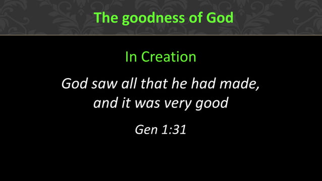 The Goodness of God | PDF | Christianity | Religion & Spirituality