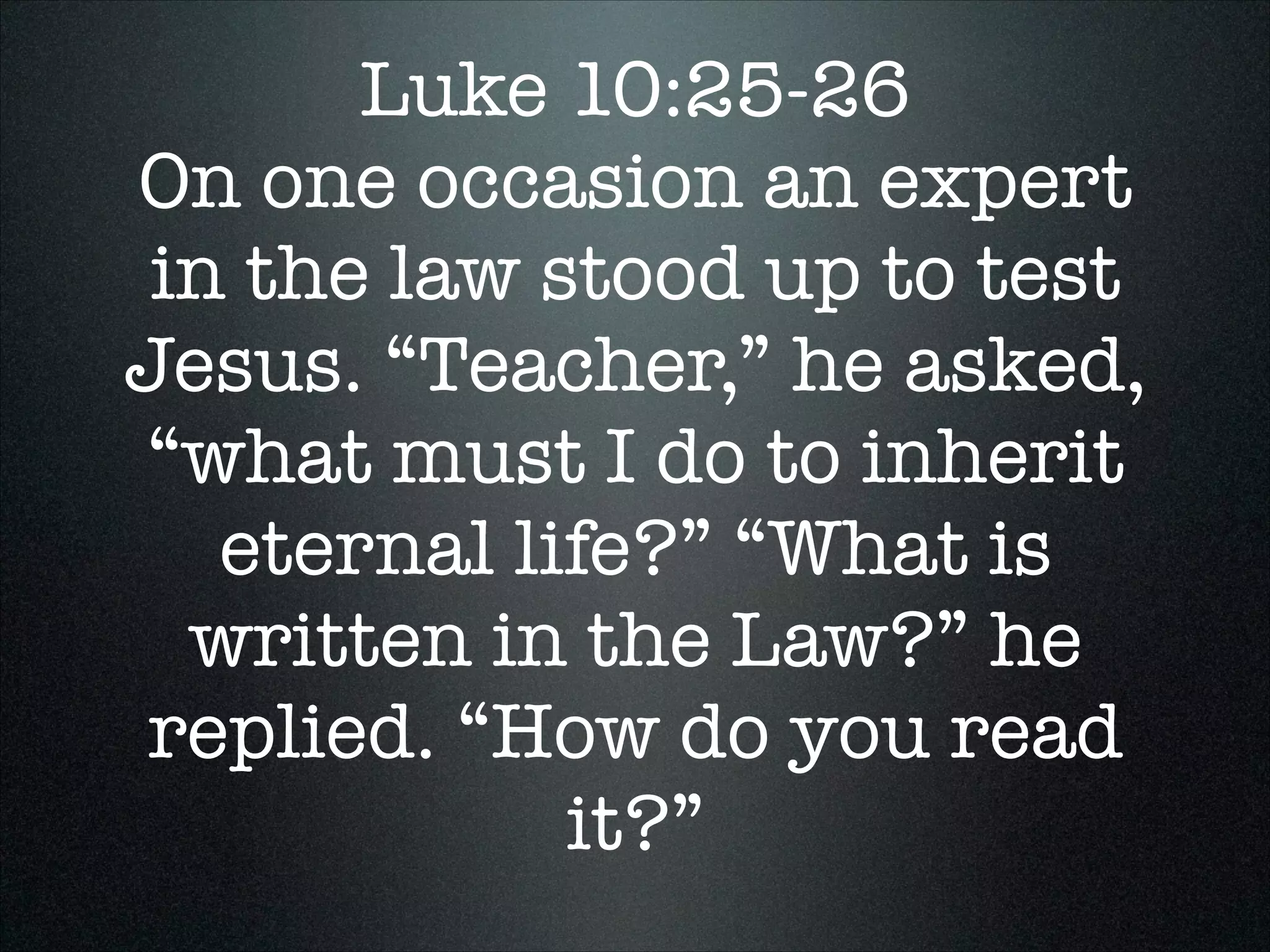 The Good Samaritan Luke 10:25-37 | PDF | Christianity | Religion ...