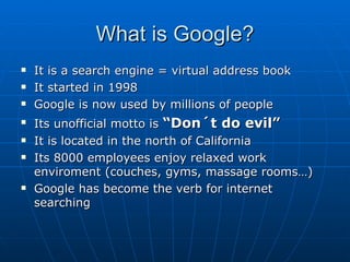 The Good, The Bad And Google | PPT