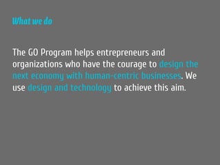 The GO Program: Design-driven Entrepreneurship program | PDF
