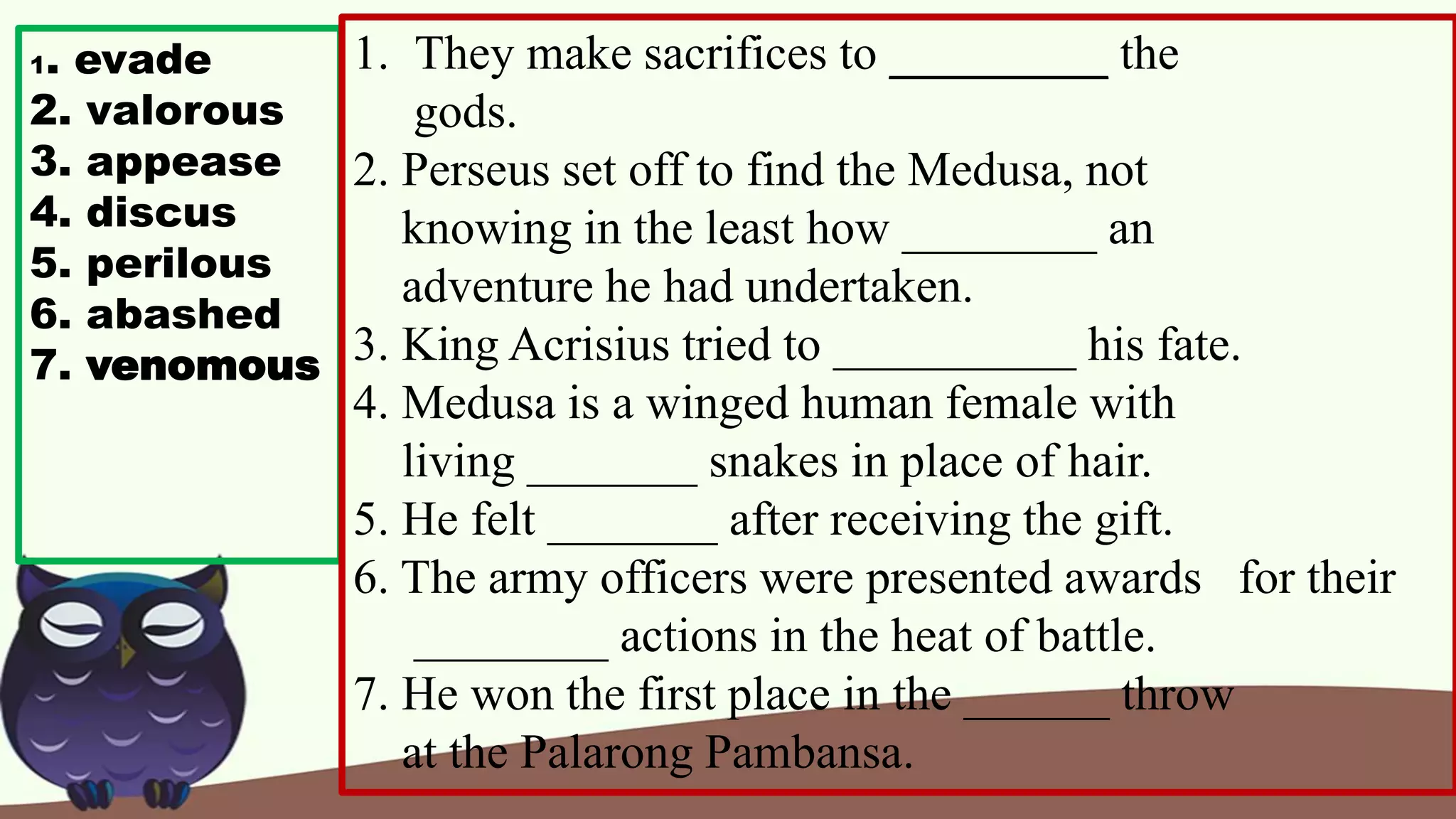 The Gorgon's Head | PPTX