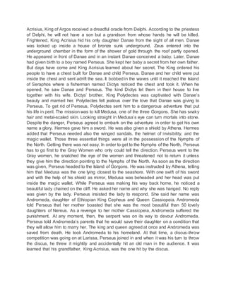 The gorgon's head summary | DOCX