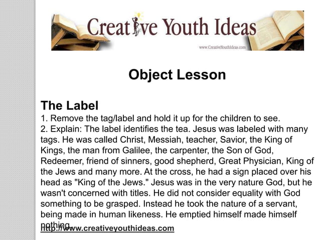 Object Lessons - The gospel according to a tea bag | PPTX