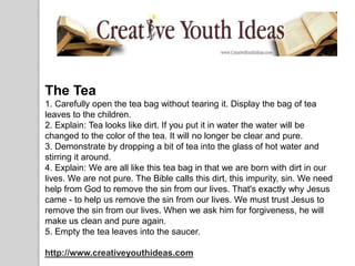 Object Lessons - The gospel according to a tea bag | PPTX