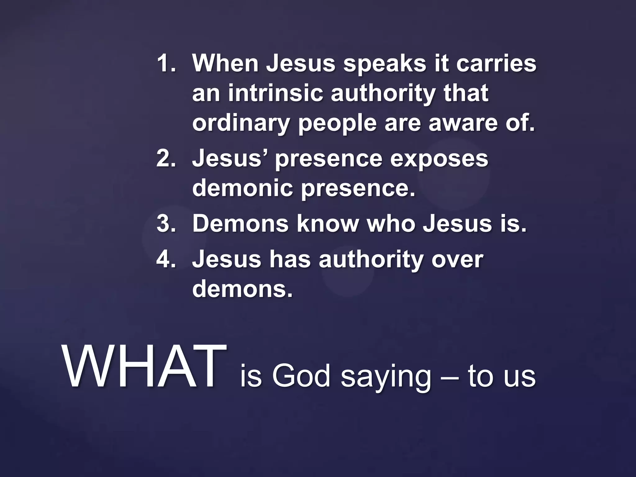 The Gospel According to Jesus: Mark 1.21-28 | PPTX | Christianity ...