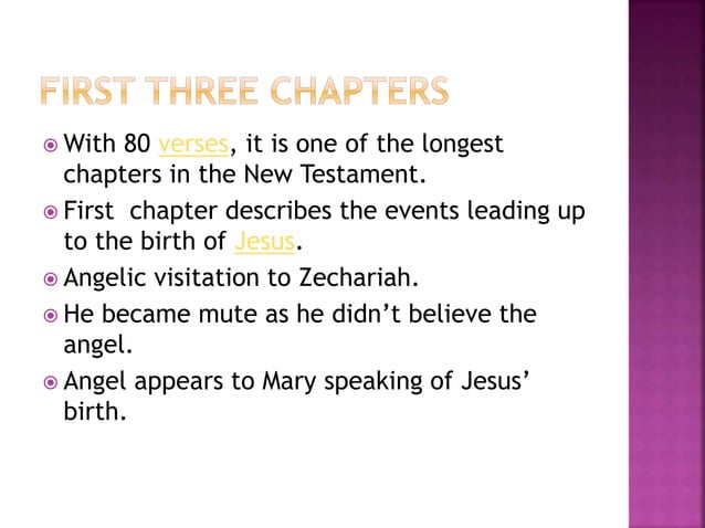 The gospel according to St. Luke | PPTX