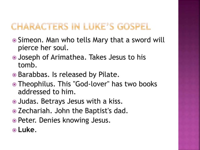 The gospel according to St. Luke | PPTX