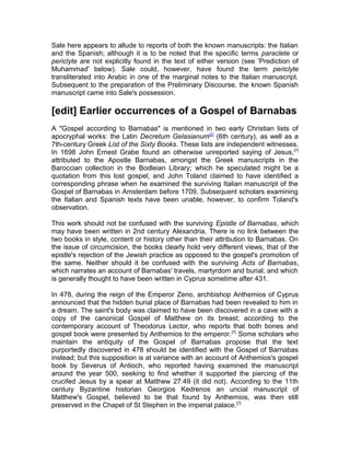 The gospel of barnabas | DOC