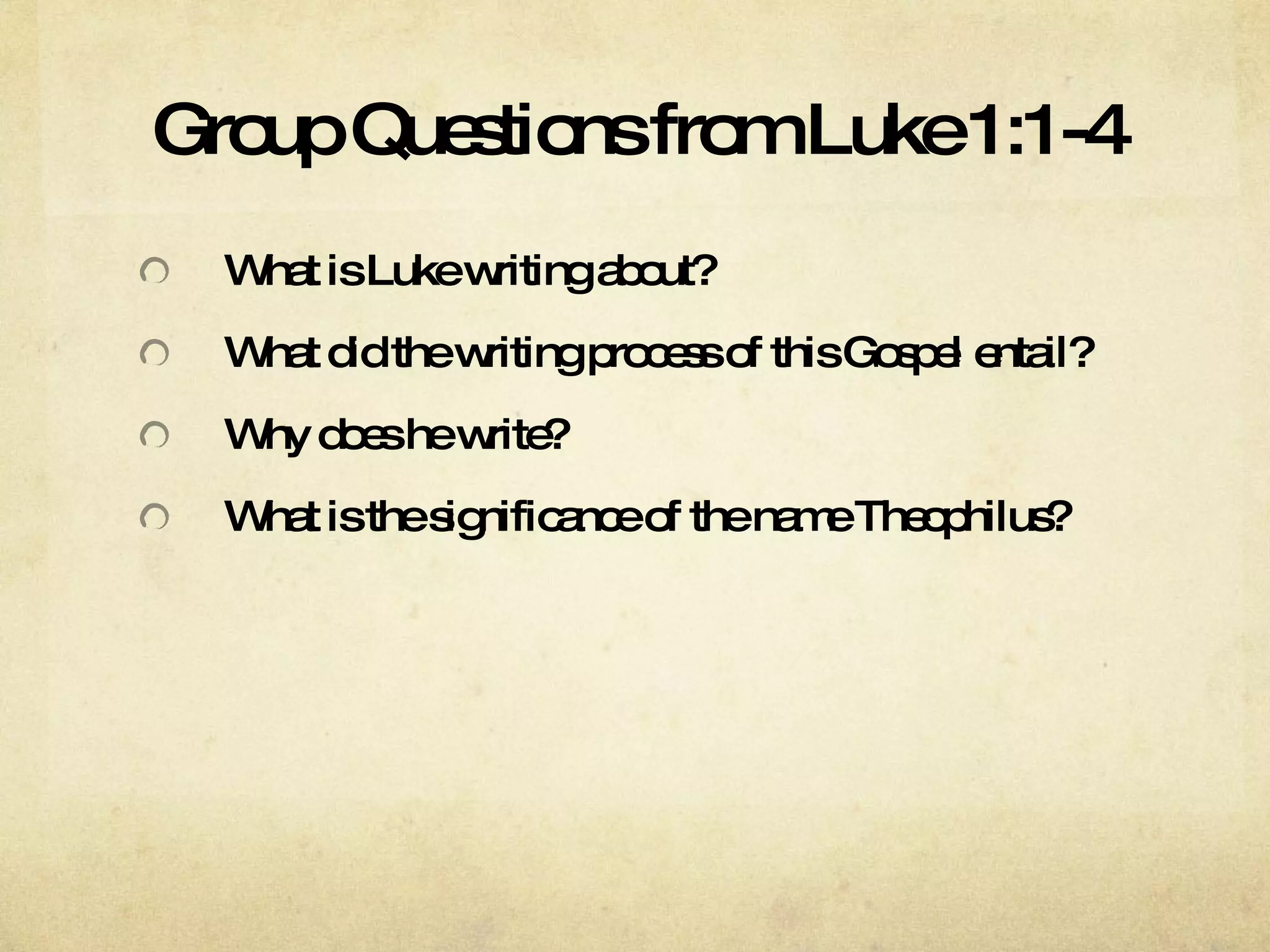 The Gospel Of Luke | PPT