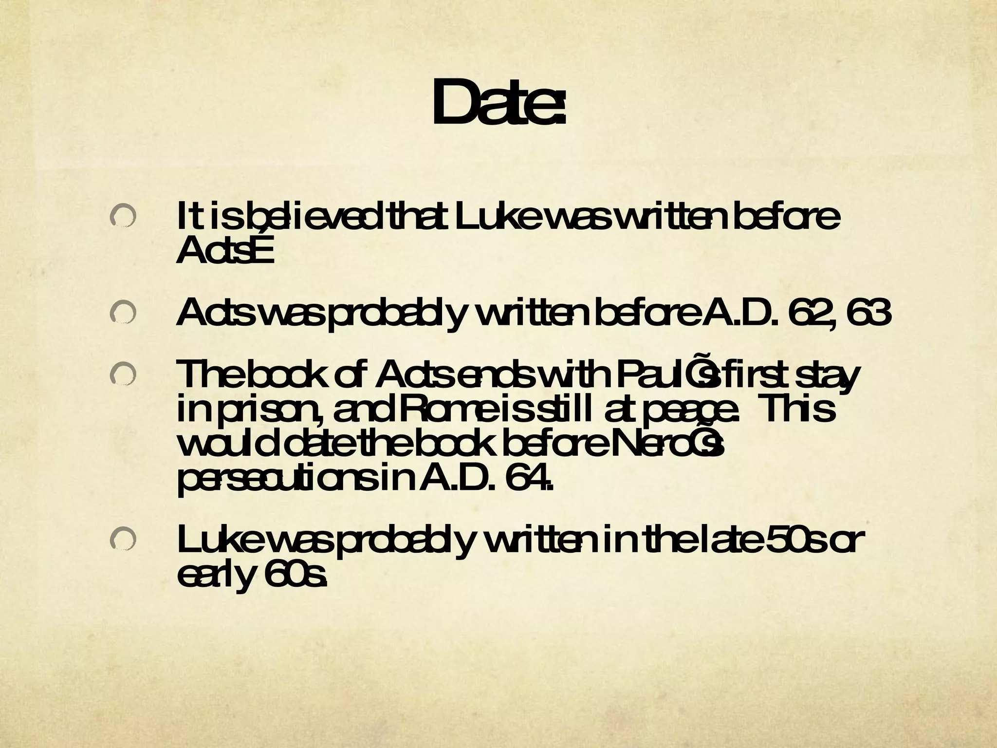 The Gospel Of Luke | PPT