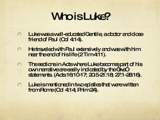 The Gospel Of Luke | PPT