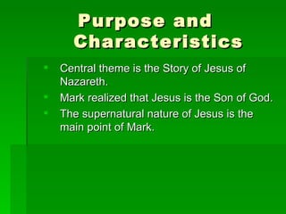 The Gospel Of Mark | PPT