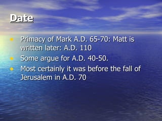 The Gospel Of Matthew | PPT