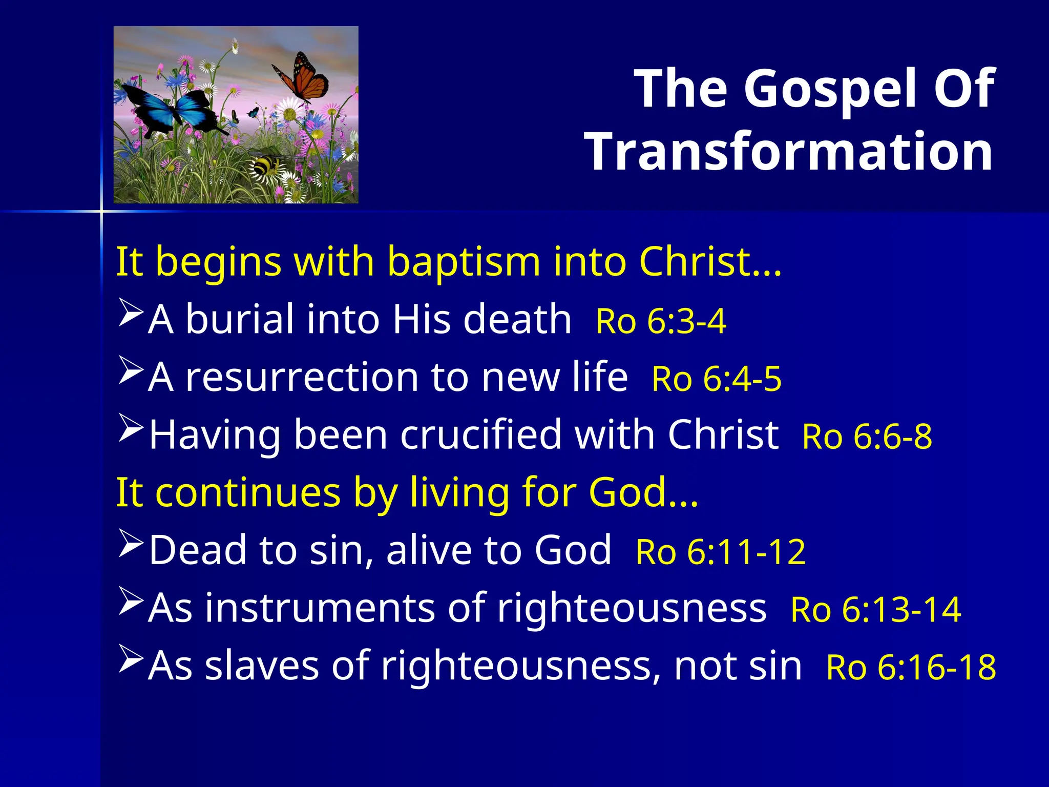 The Gospel Of Transformation of a person.ppt