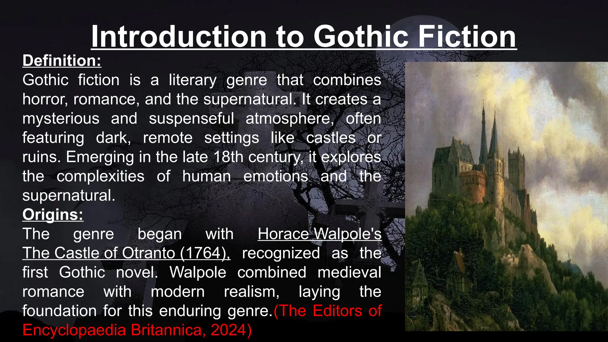The Gothic Fiction in English Literature | PPTX