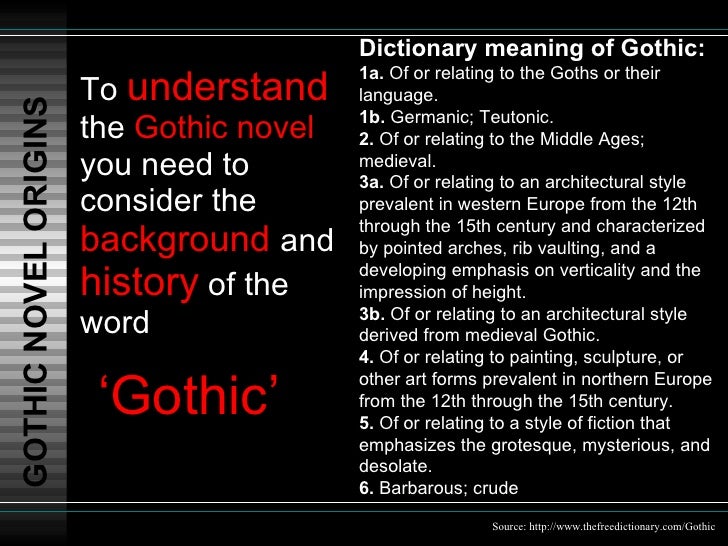 The gothic genre 2011 12