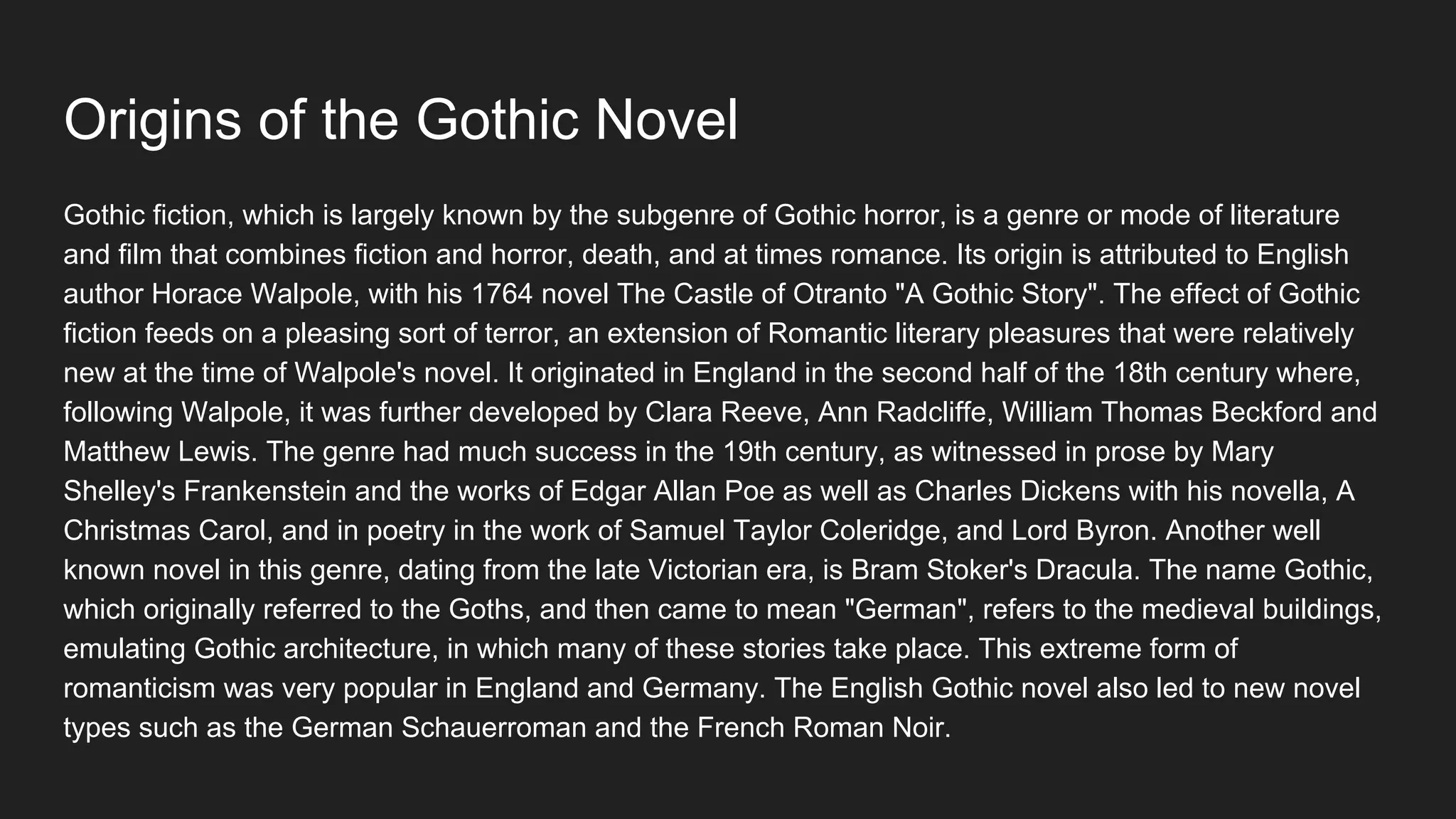 The gothic novel | PDF