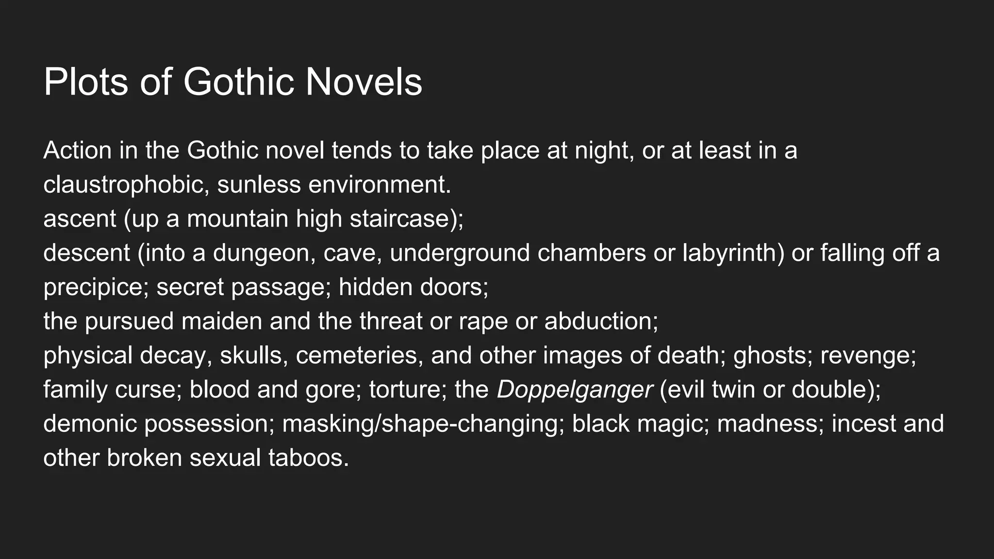 The gothic novel | PDF