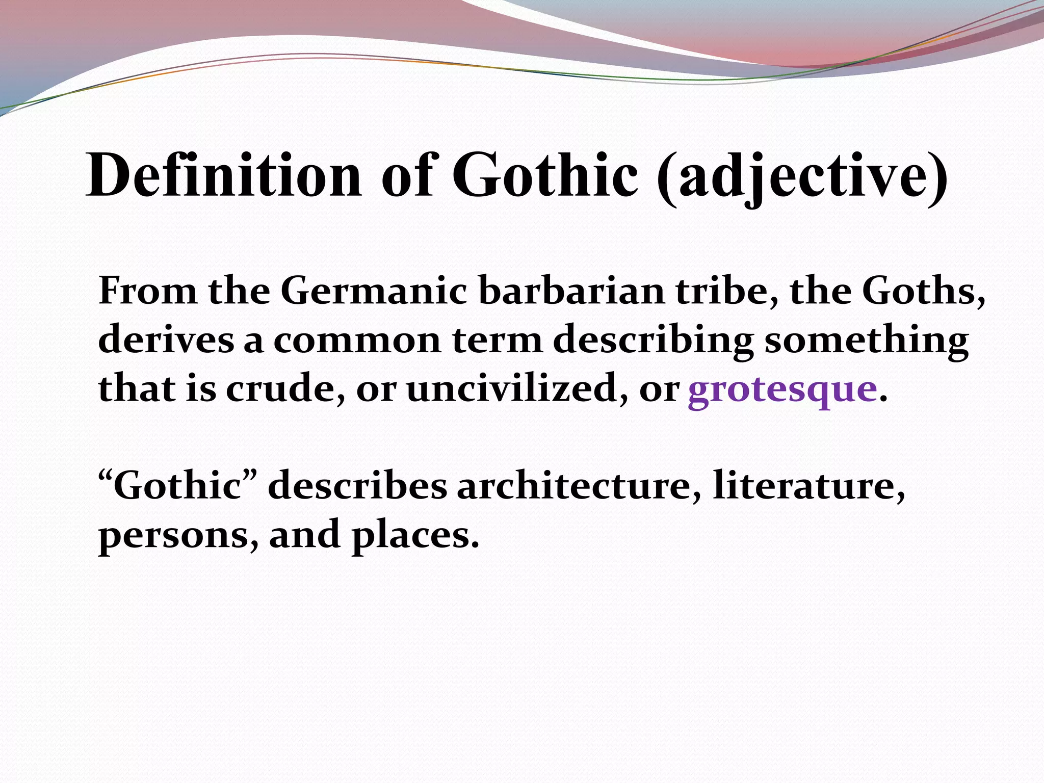 The Gothic Period in American Literature | PPTX