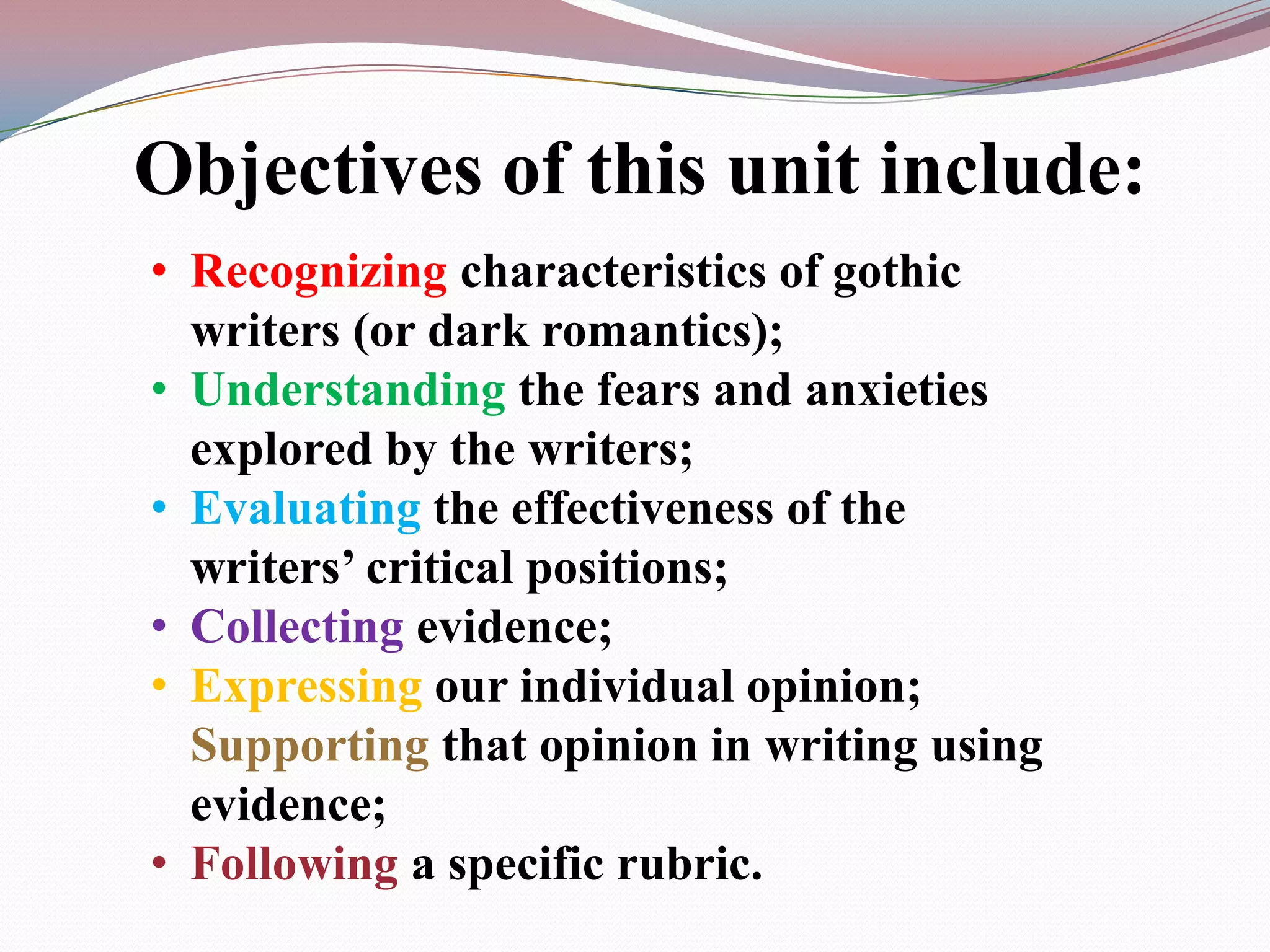 The Gothic Period in American Literature | PPTX