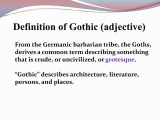 The Gothic Period in American Literature | PPTX