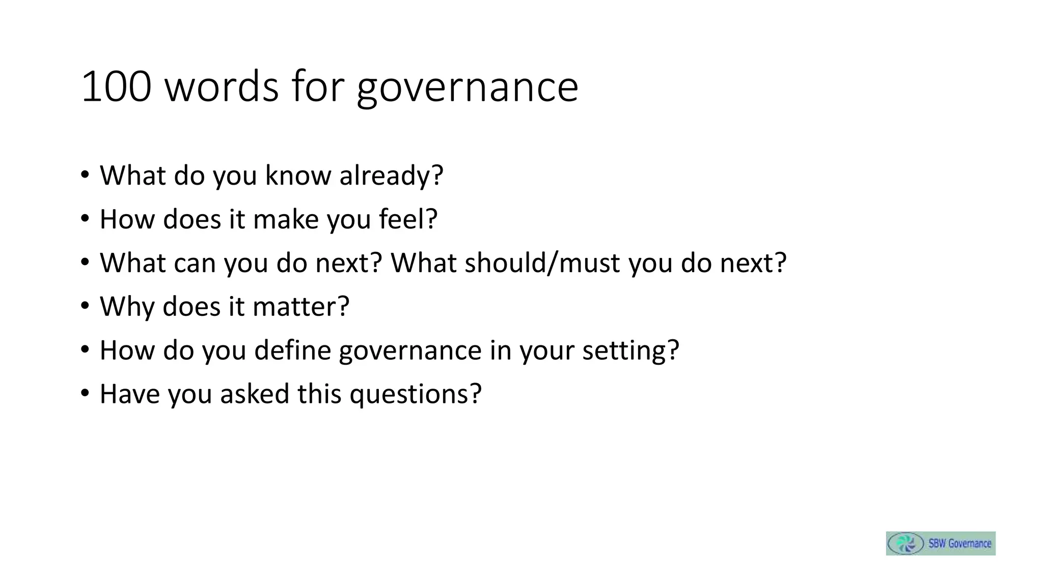 The Governance Game | PPT