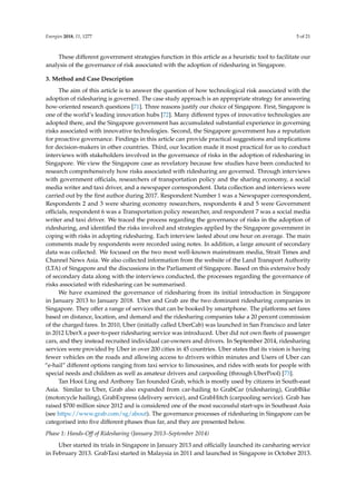 The governance of risks in ridesharing a revelatory case from singapore ...