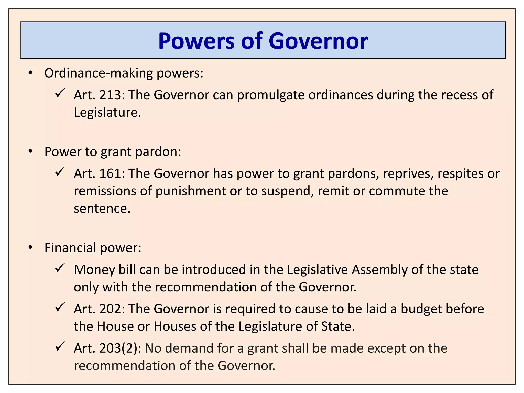 The governor of the state | PPTX