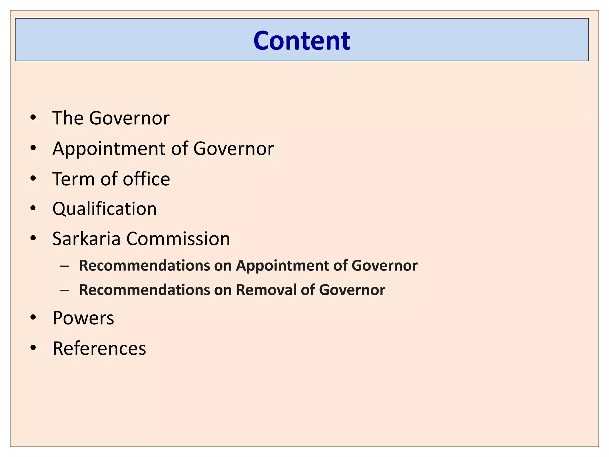 The governor of the state | PPTX