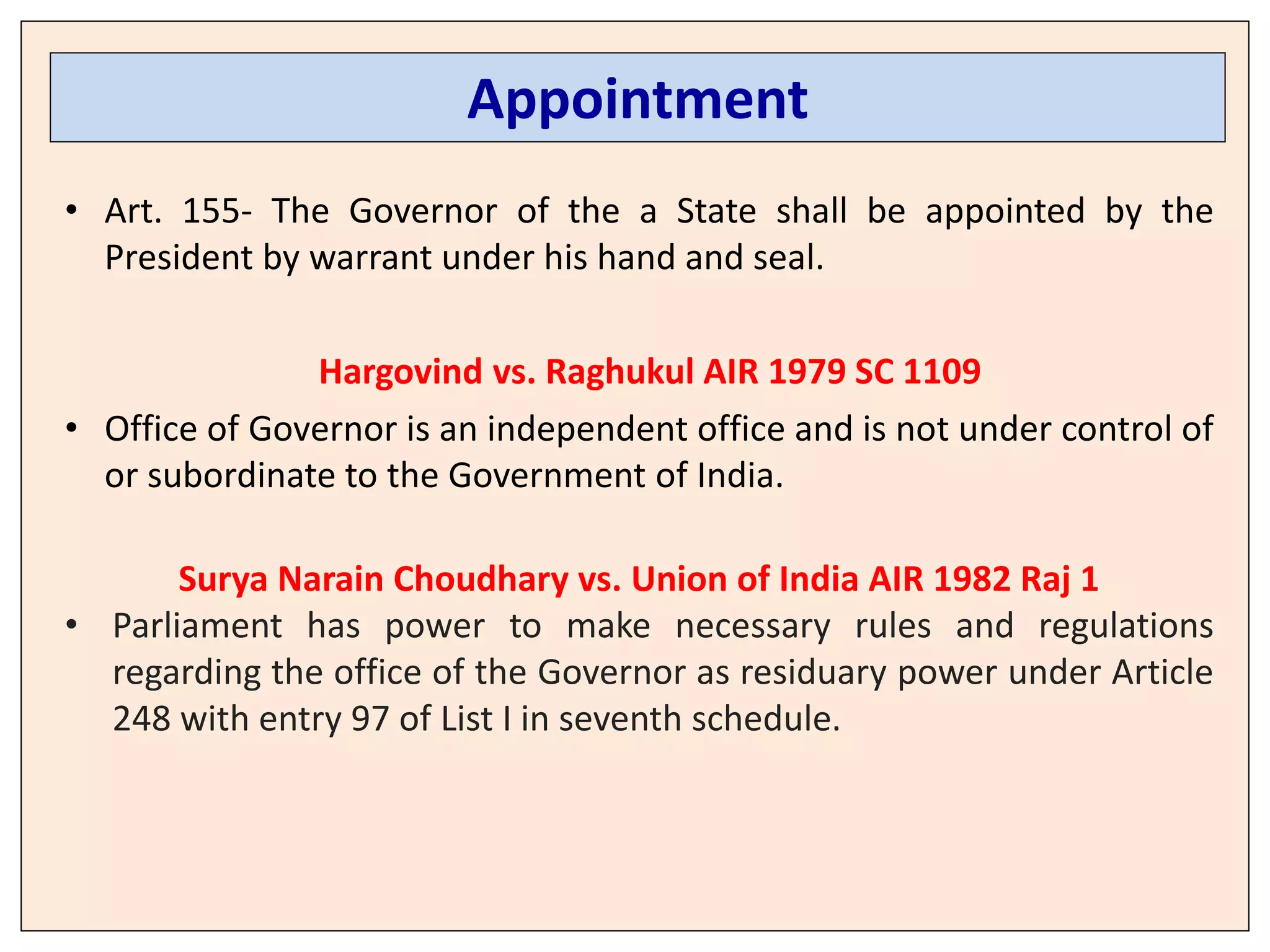 The governor of the state | PPTX