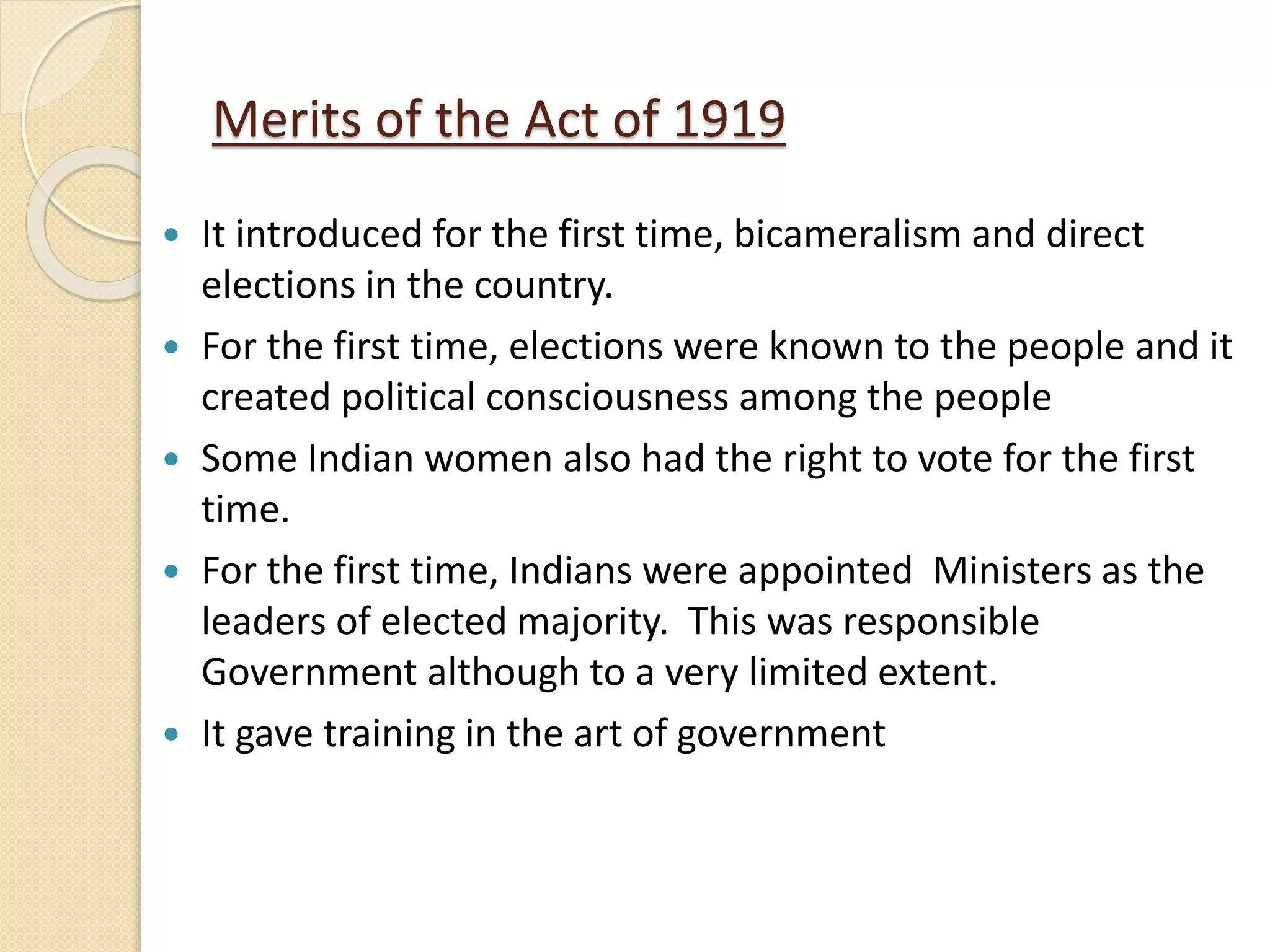 The govt.of india act of 1919 | PPTX