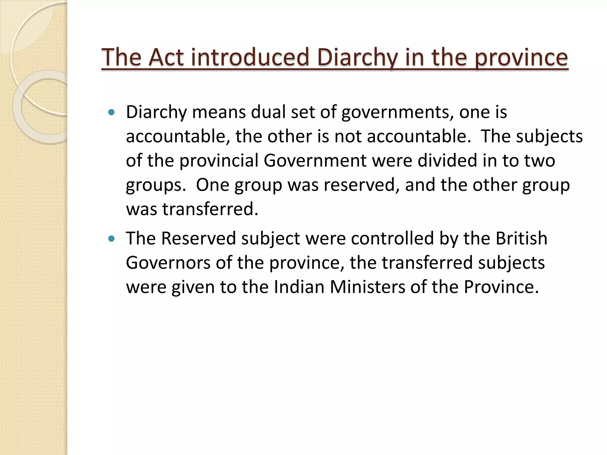 The govt.of india act of 1919 | PPTX