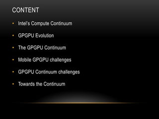 The GPGPU Continuum | PPT