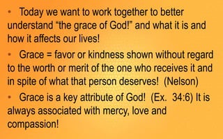The Grace of God! | PPTX