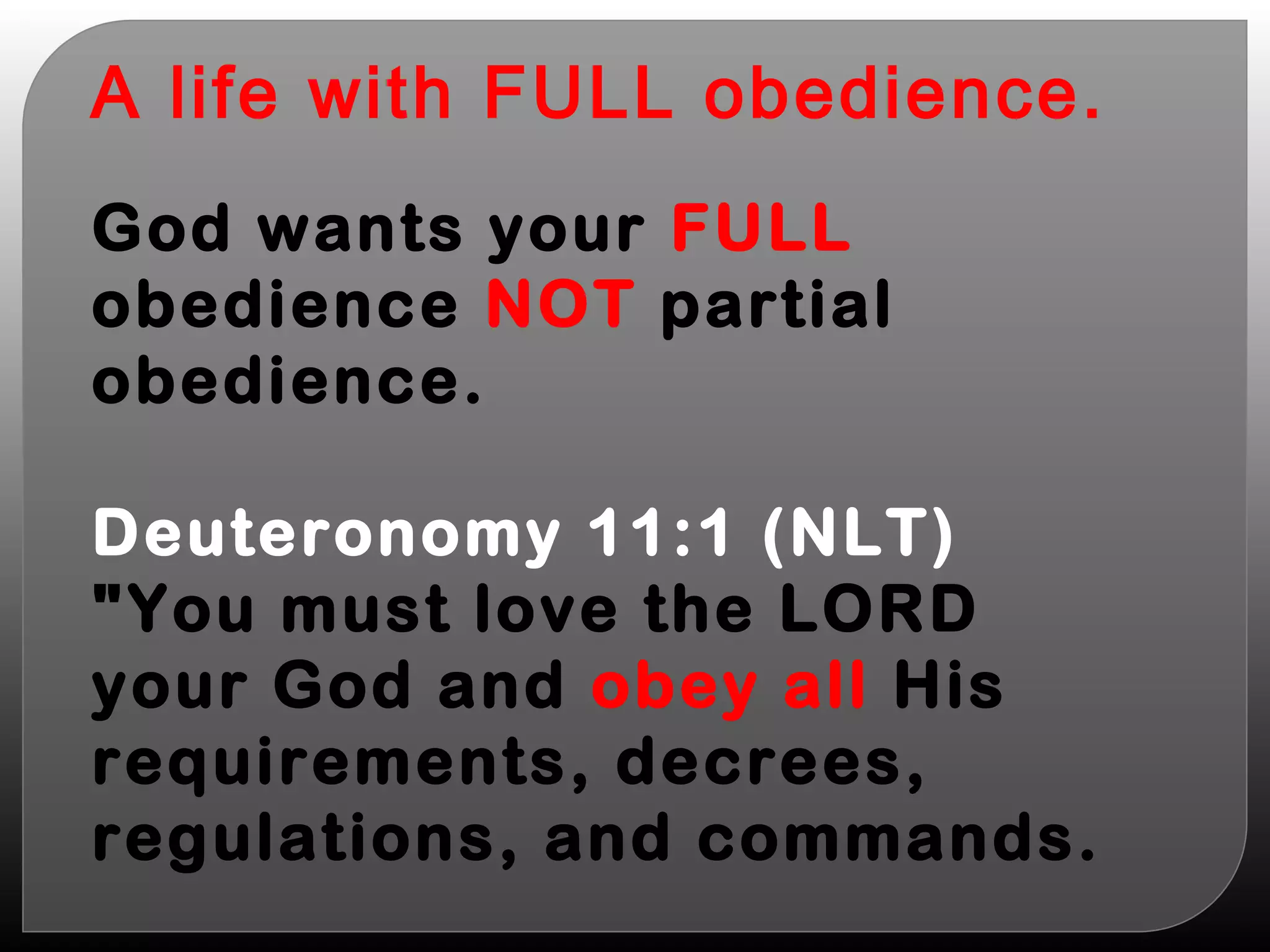 The Gracious Spirit in my Obedience | PPT