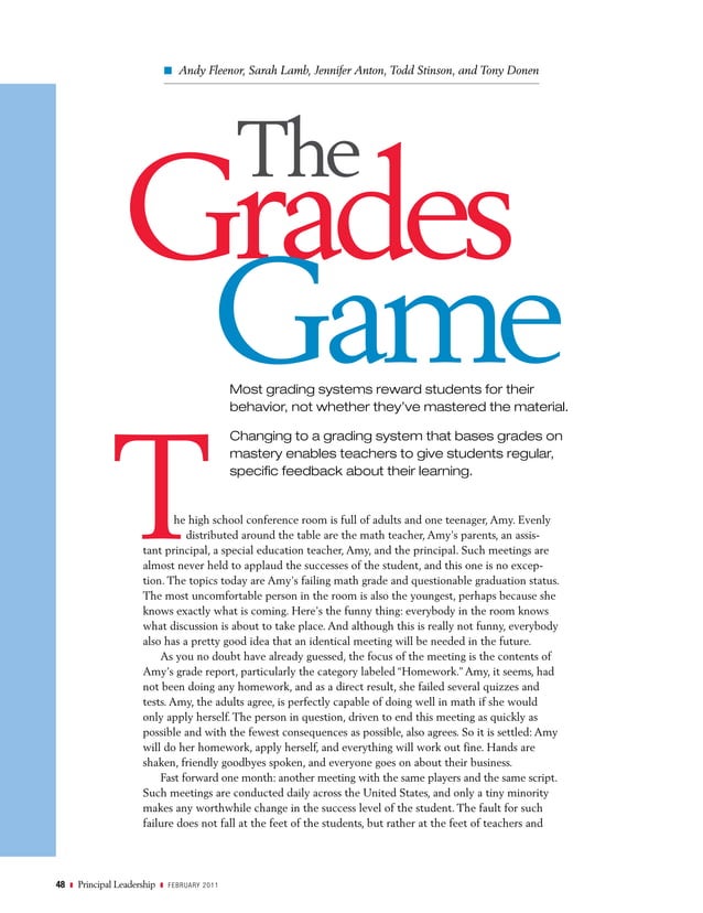 The Grades Game | PDF