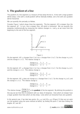 The gradient of a straight line | PDF