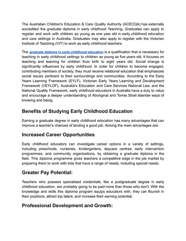 The Graduate Diploma in Early Childhood Education and its Benefits.pdf