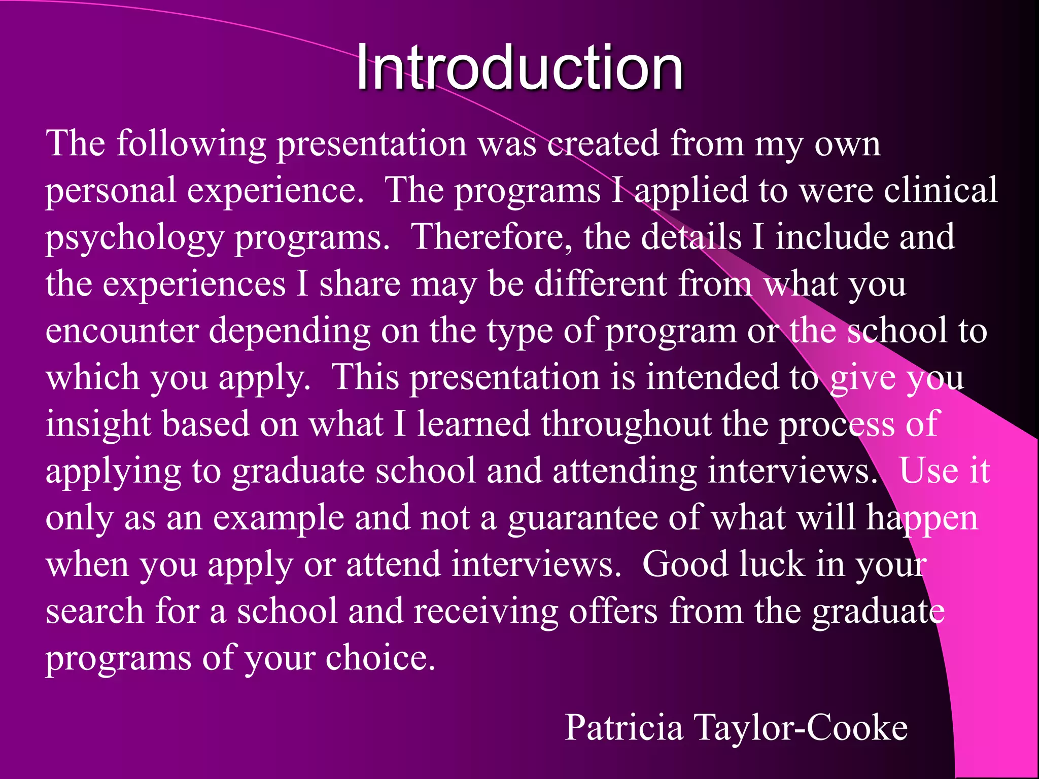 TheGraduateSchoolApplicationProcess.ppt