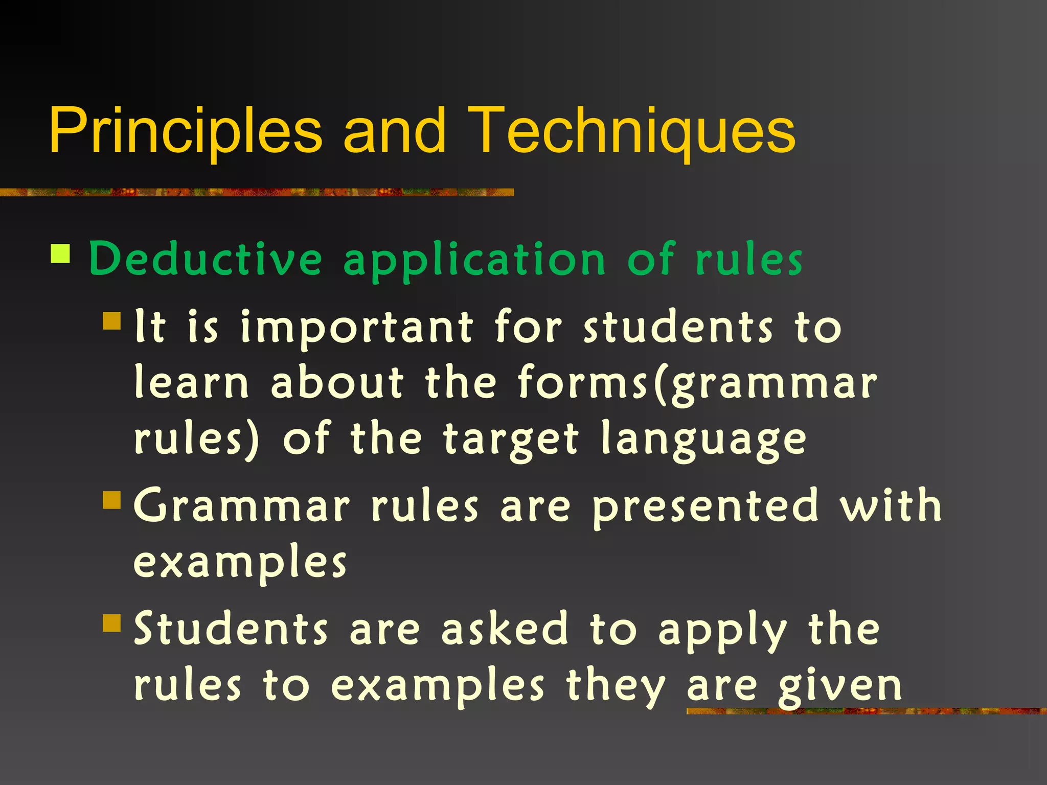 The grammar translation method | PPT | Homework and Study | Education