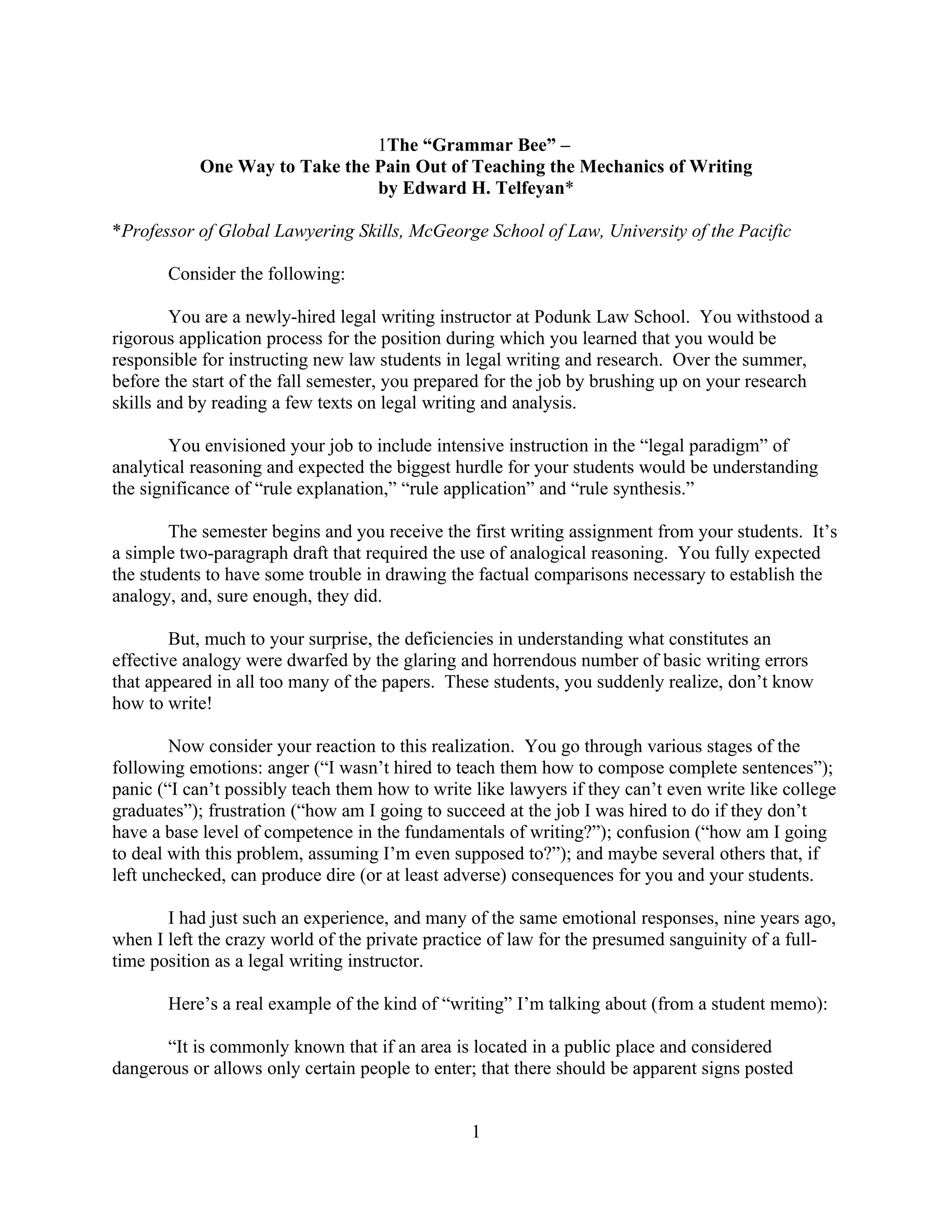 The grammar bee | DOC