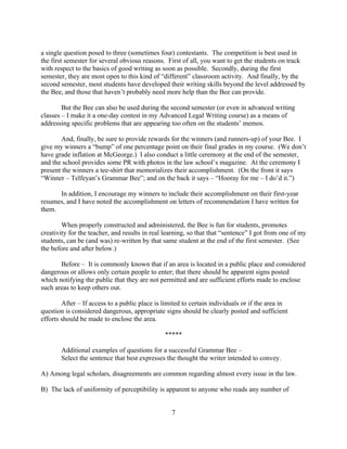 The grammar bee | DOC