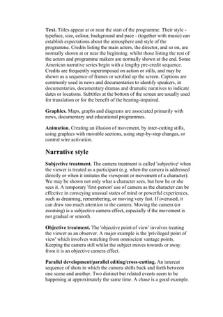 The grammar of movies | DOCX | Photography | Arts and Crafts