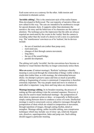 The grammar of movies | DOCX | Photography | Arts and Crafts