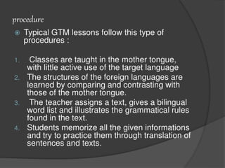 The grammar translation method | PPT