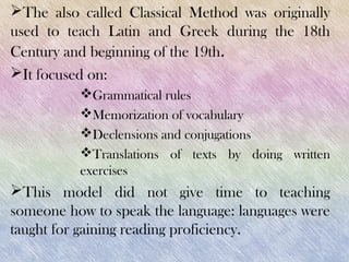 The grammar translation method | PPT | Education