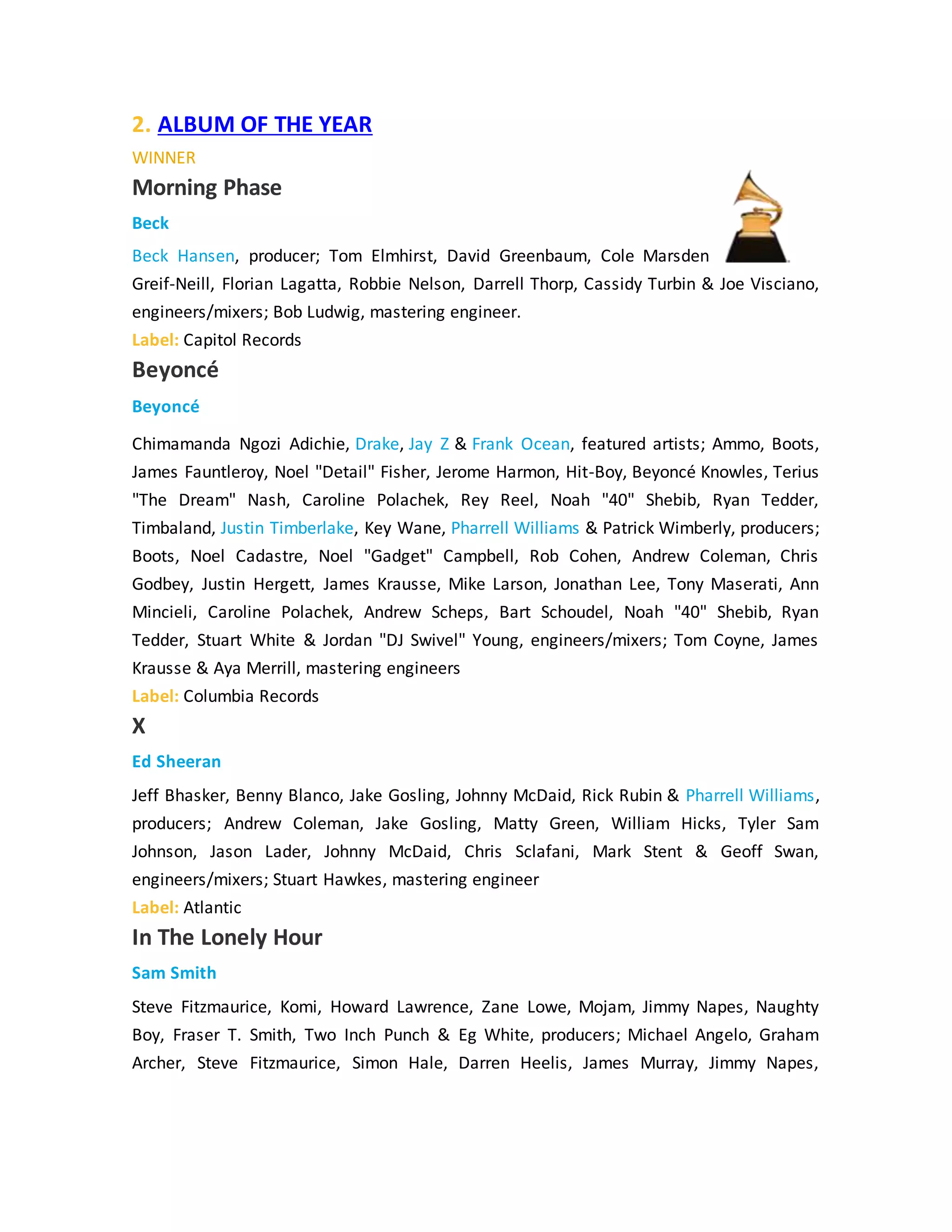 The grammys | DOCX