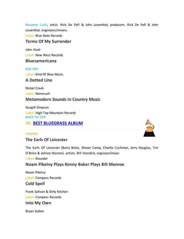 The grammys | PDF